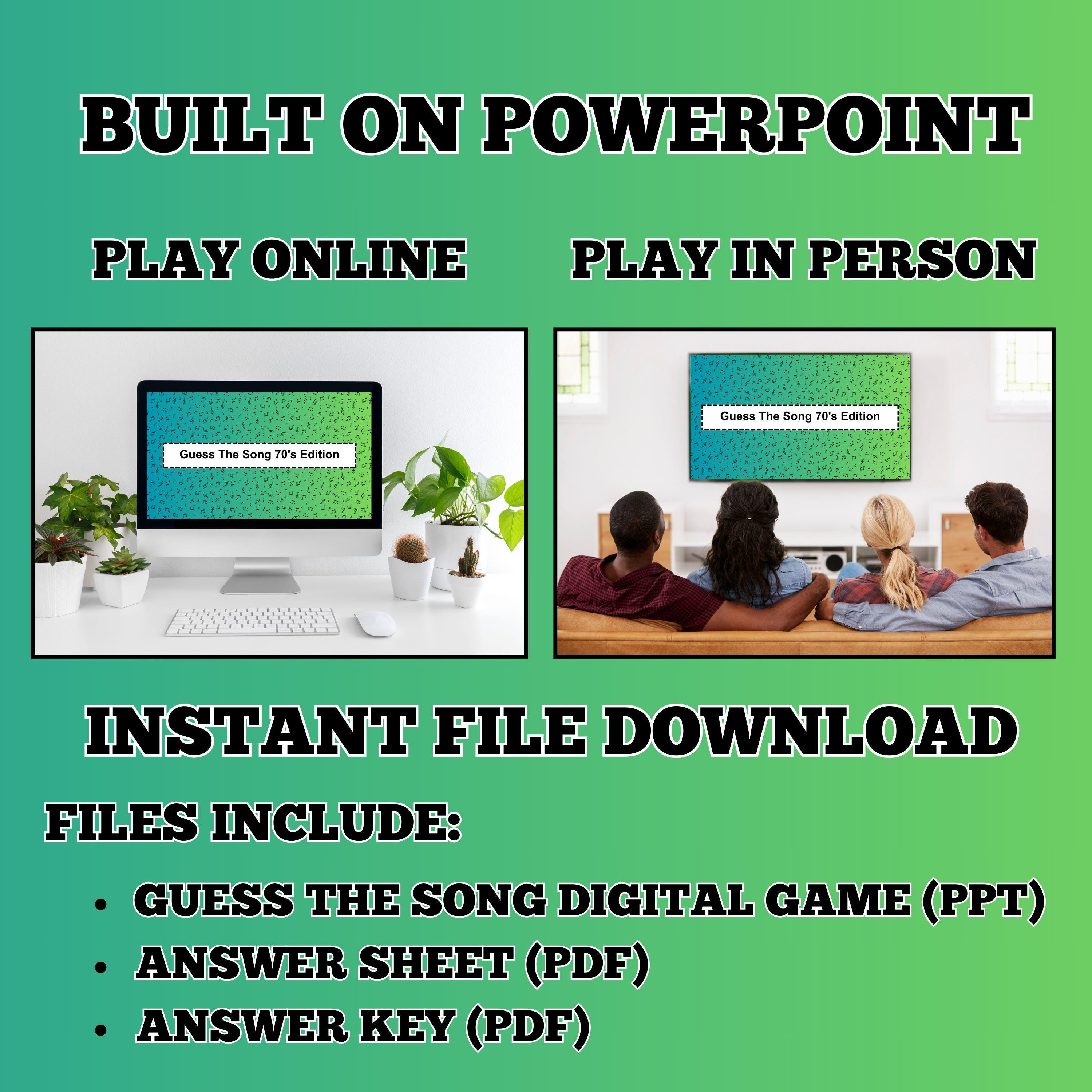 GUESS THE SONG | Digital Song-guessing Game | 50 Clips | Play Online or ...