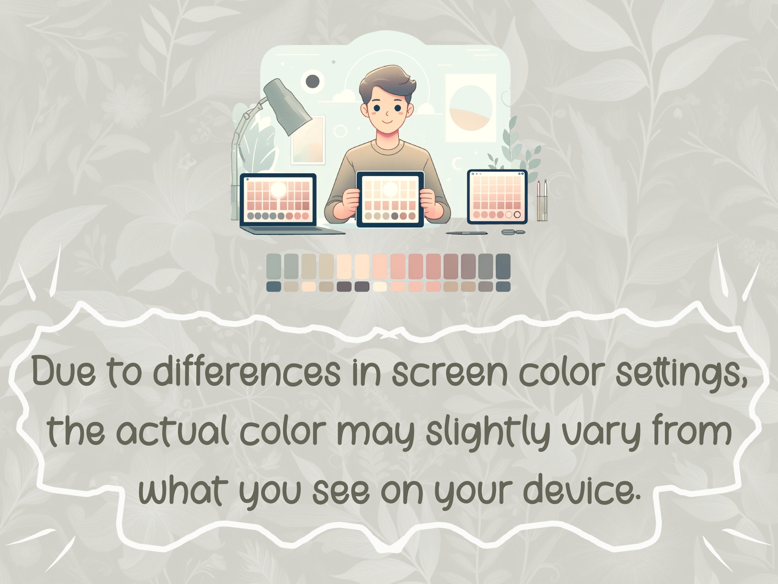 Green Botanical Leaf Pattern, Seamless Floral Digital Paper, Nature ...