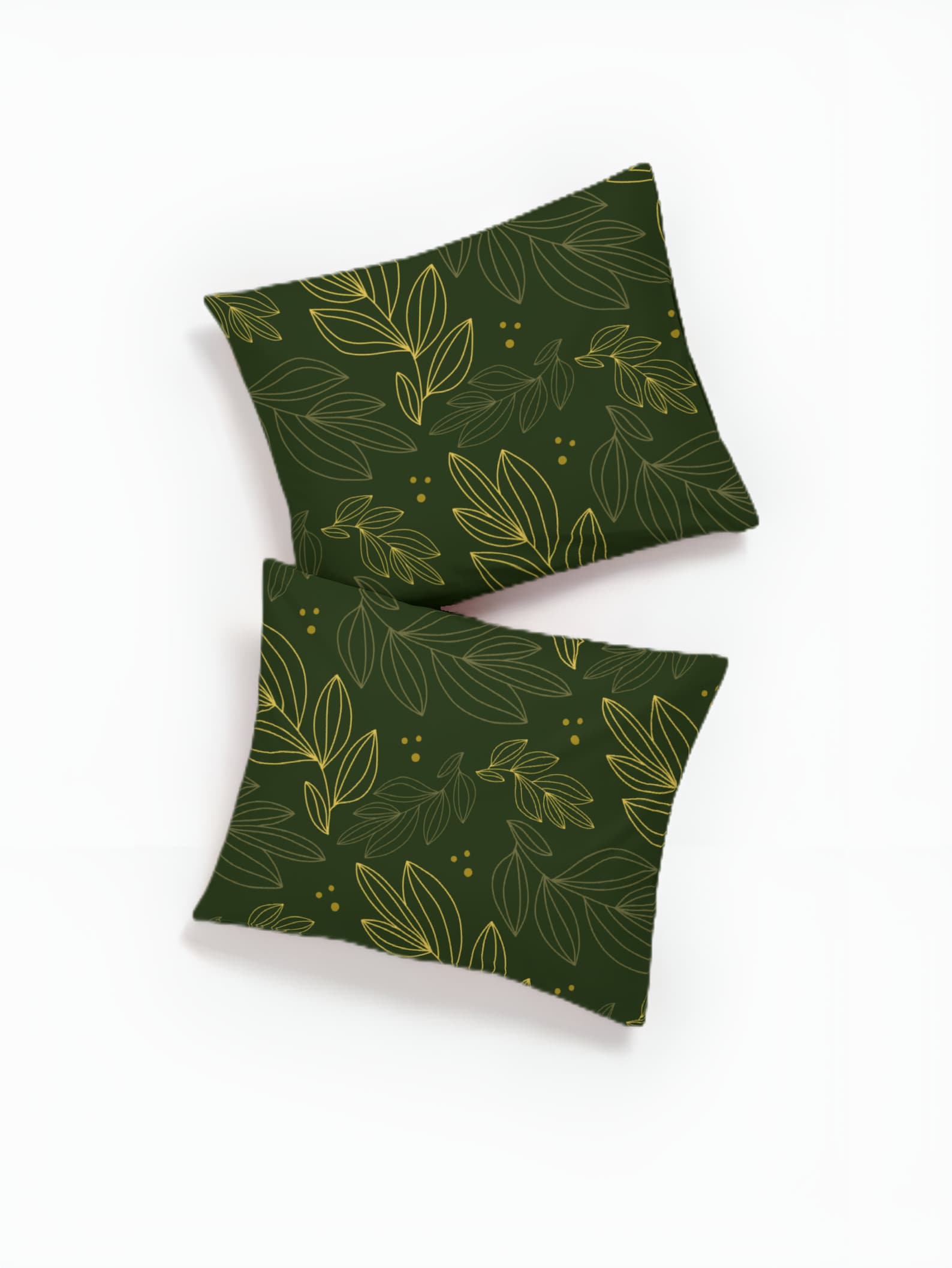 Green Botanical Leaf Pattern, Seamless Floral Digital Paper, Nature ...