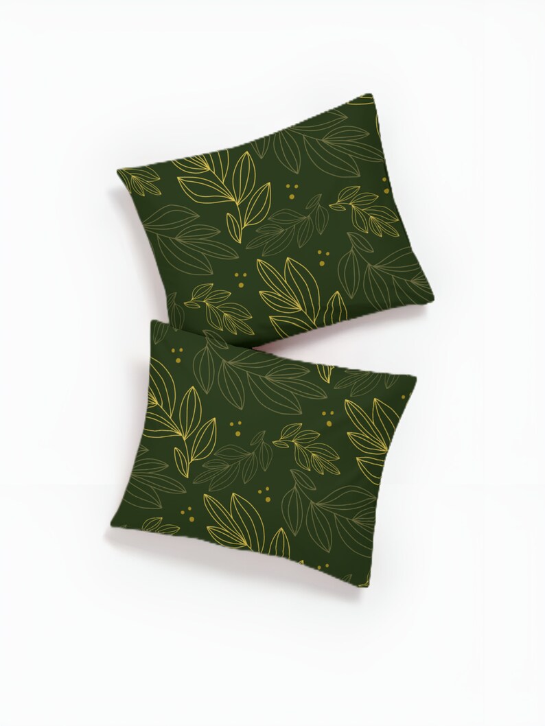 Green Botanical Leaf Pattern, Seamless Floral Digital Paper, Nature ...