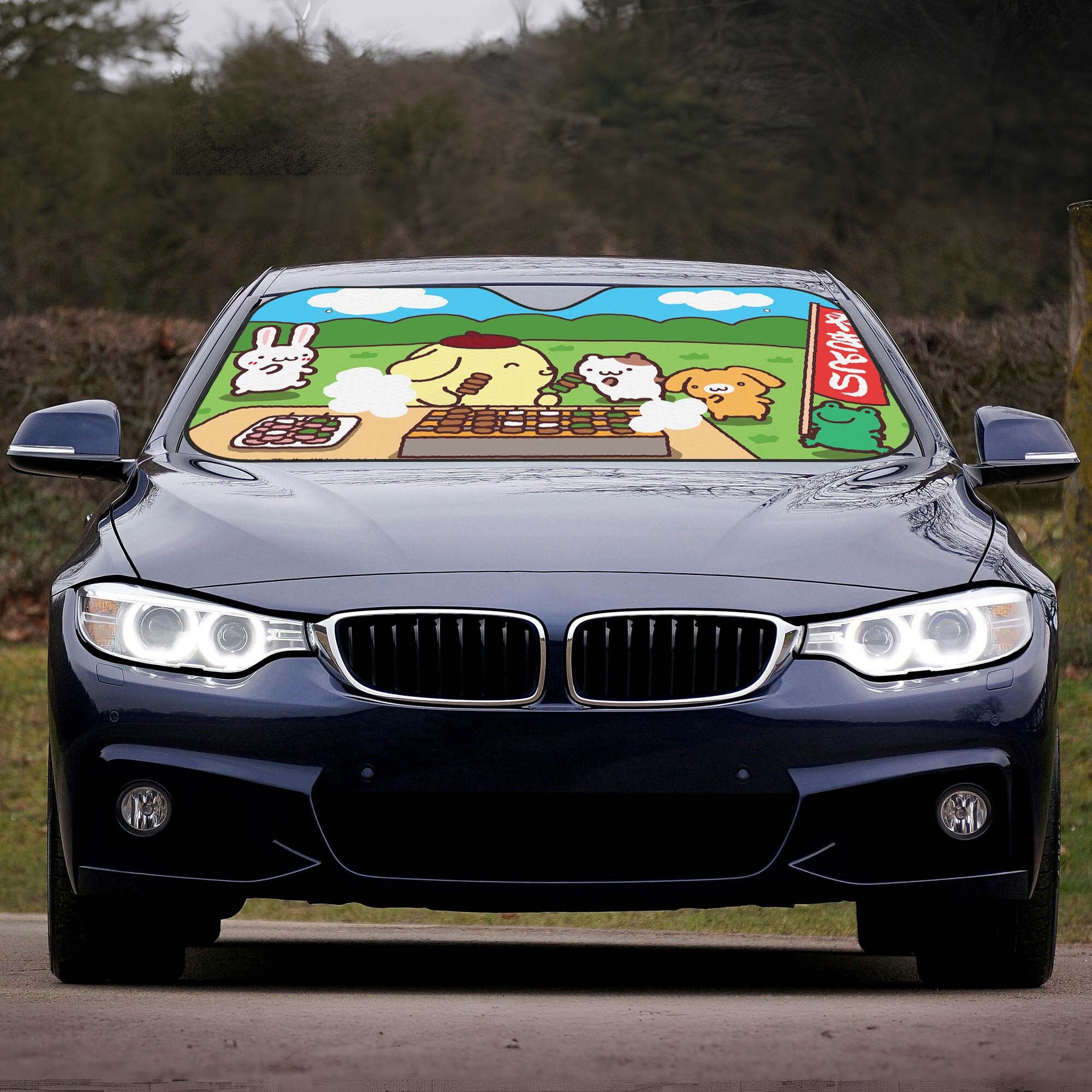 Personalized POMPOMPURIN Car Glass Visor Custom Car Windshield Sunshade ...