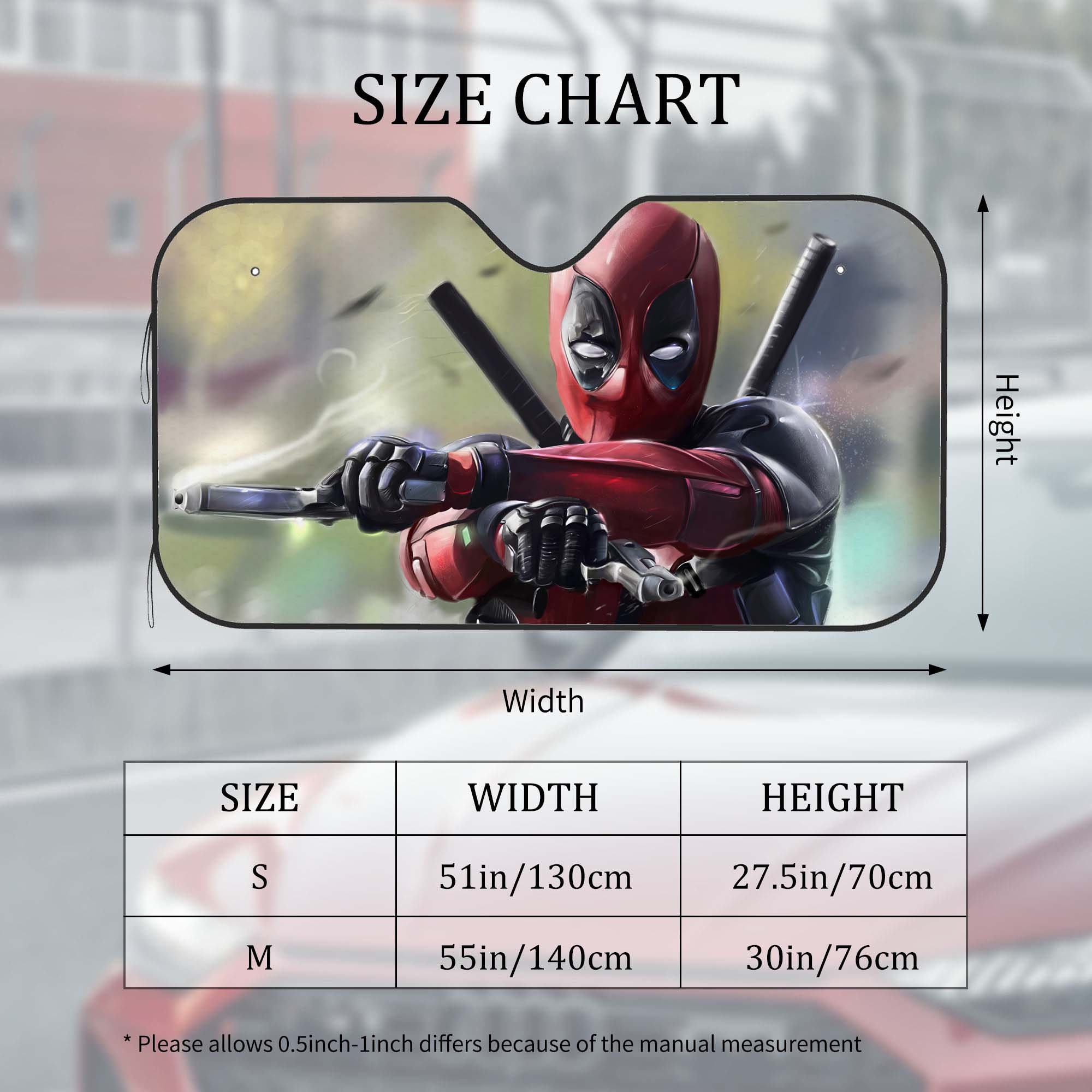 Personalized Deadpool Car Glass Visor Custom Car Windshield Sunshade ...