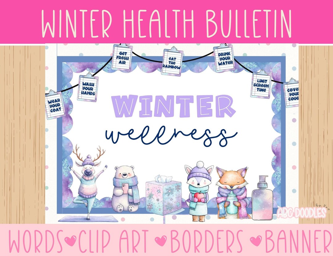 Winter Health Office Display | Flu Season Bulletin Board Kit: School ...