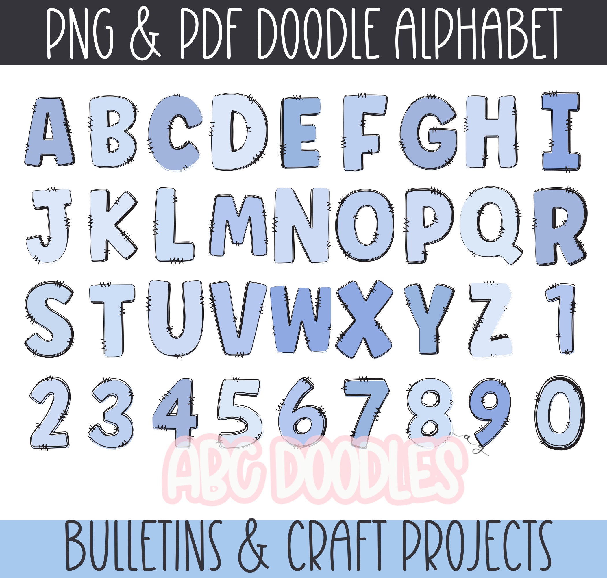 Bulletin Board VINTAGE Blue Letters | Pastel Abc Letters | Bulletin ...