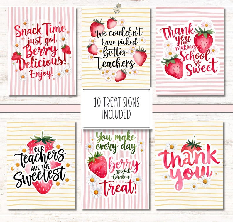 Editable Strawberry Teacher and Staff Week Itinerary | Teacher ...