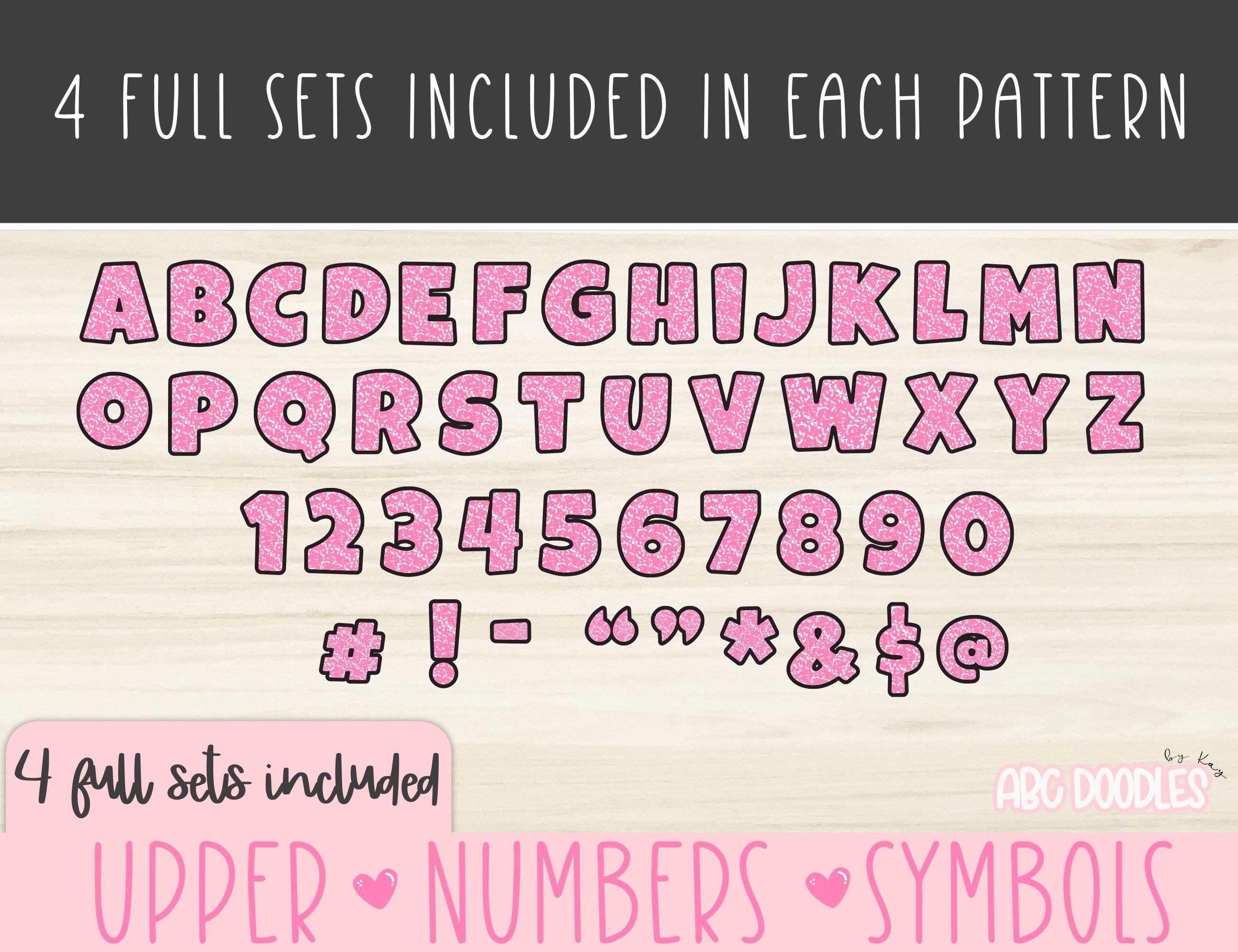 Pink Pencil Bulletin Board Letters: School Alphabet Kit (PDF ...