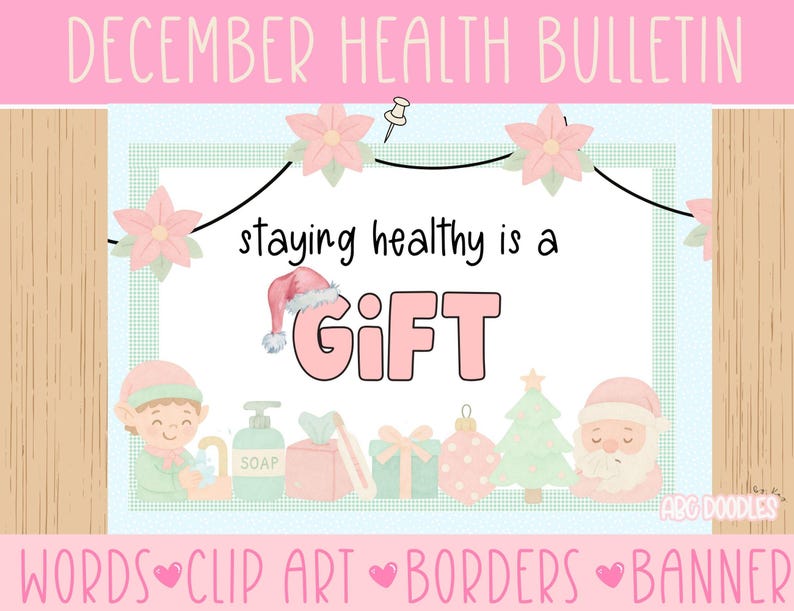 SCHOOL Nurse Cold Season | Germs Christmas Bulletin | Flu Season ...