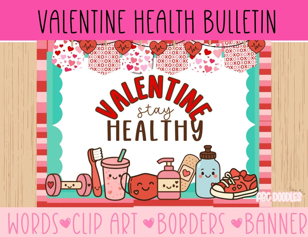Valentine Health Office Display | Flu Season Bulletin Board Kit: School ...