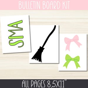 Wicked Witch Bulletin Board Kit: Pink & Green Classroom Decor (instant ...