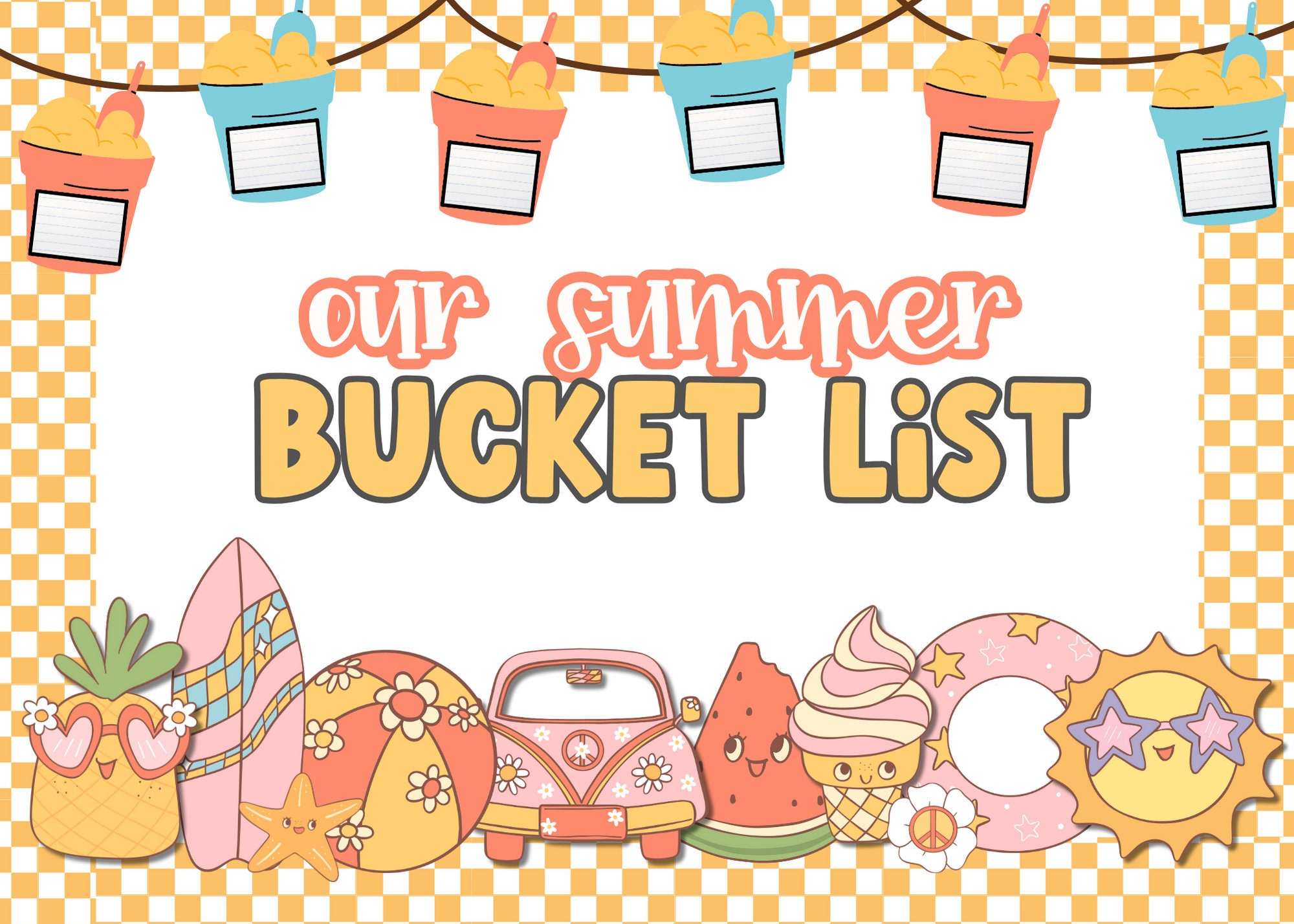 Summer Bucket List Bulletin Activity | Summer Bulletin Board Kit ...