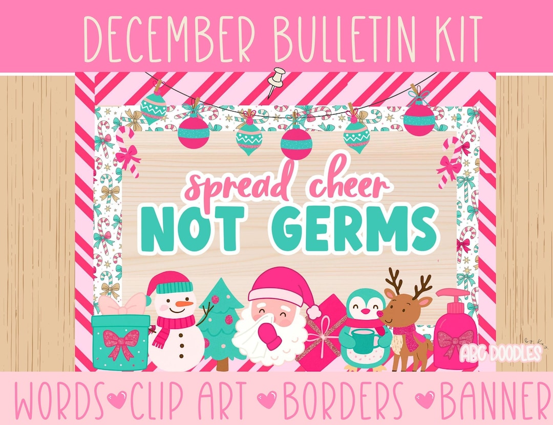 School Nurse Winter Germs Bulletin Board Kit | Christmas December ...
