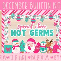 School Nurse Christmas Bulletin Board Kit Healthy Habits Winter ...