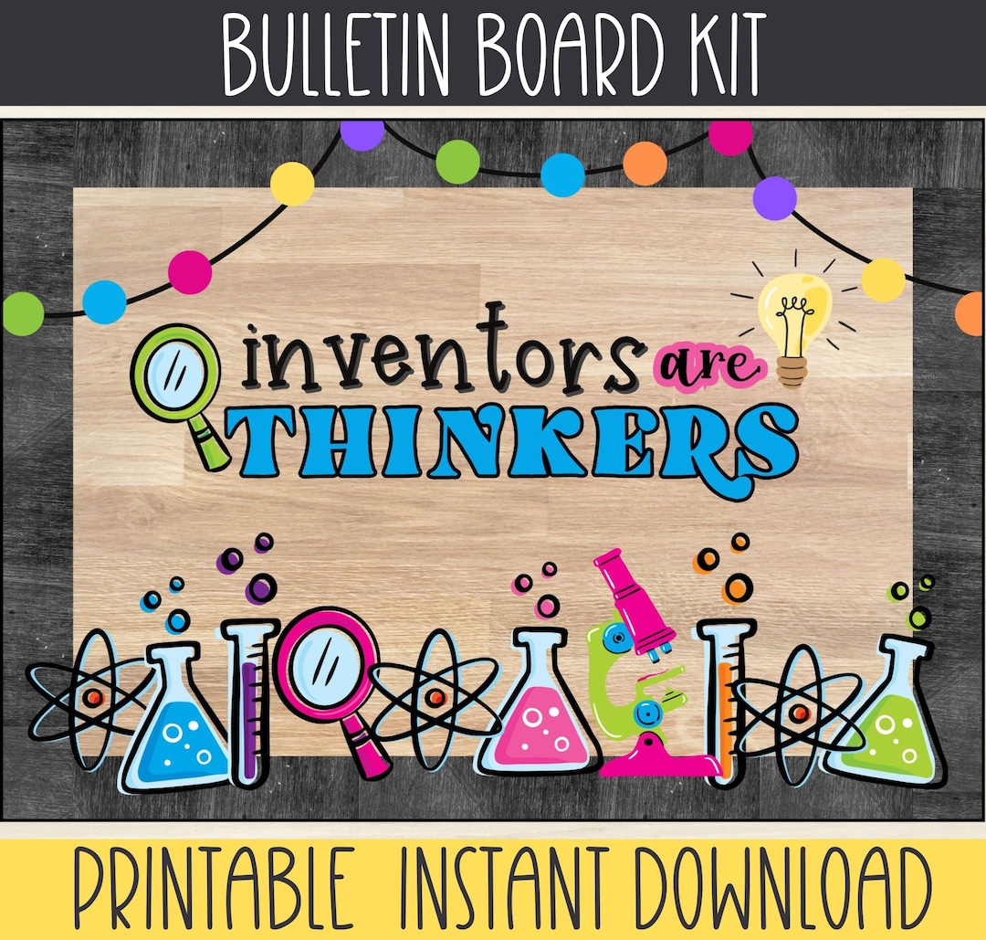 Inventors Are Thinkers Science Bulletin Board Kit (digital Download) - Etsy