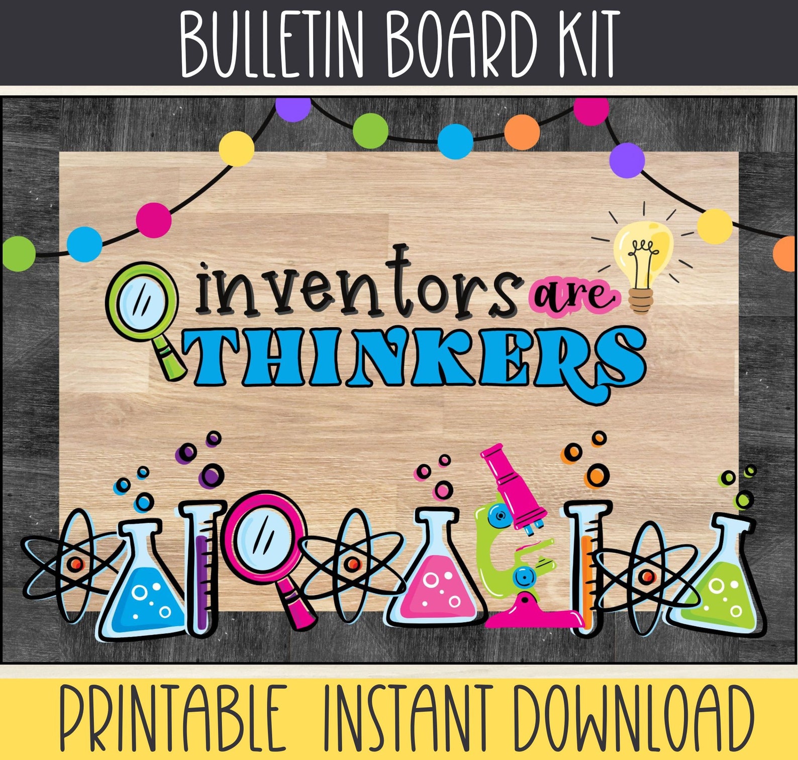 Inventors Are Thinkers Science Bulletin Board Kit (digital Download) - Etsy