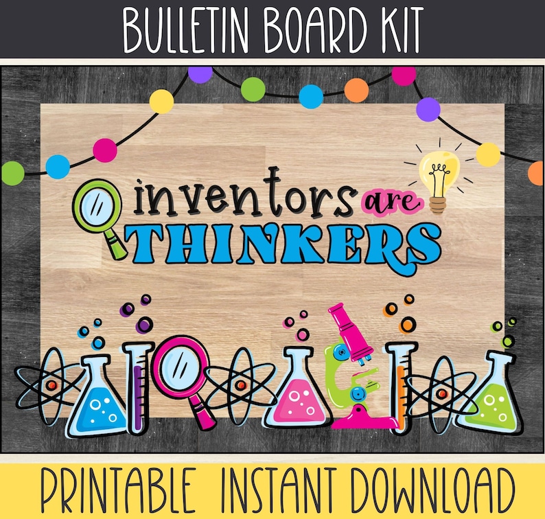 Inventors Are Thinkers Science Bulletin Board Kit (digital Download) - Etsy