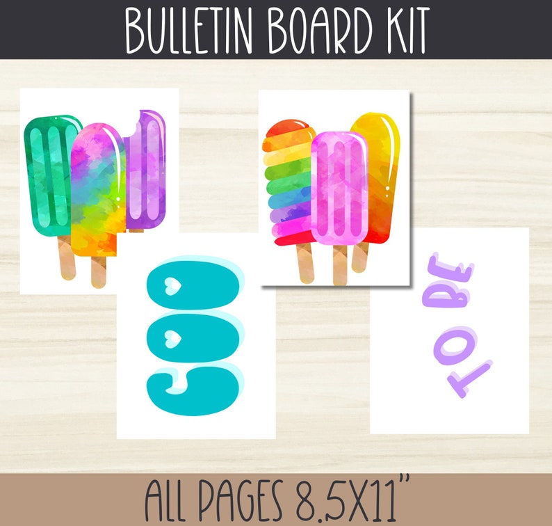 Cool to Be Kind Popsicle Summer Bulletin Board| Last Day of School ...