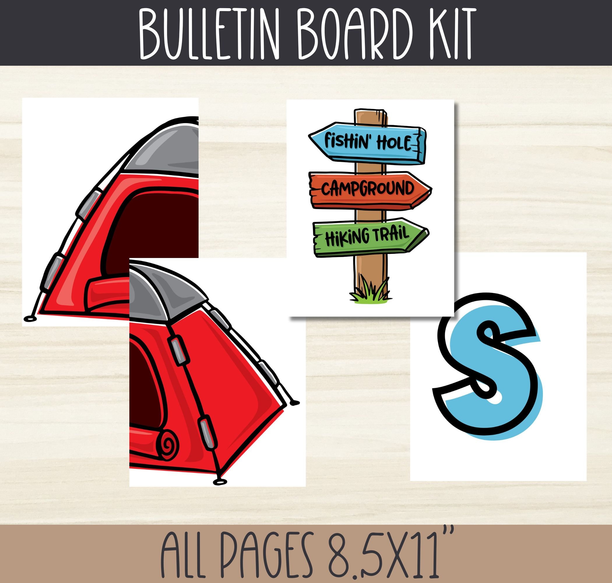 Camp Summer Bulletin Board Kit: Groovy Classroom Decor - Etsy