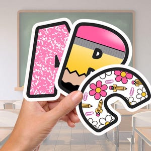Pink Pencil Bulletin Board Letters: School Alphabet Kit (PDF ...