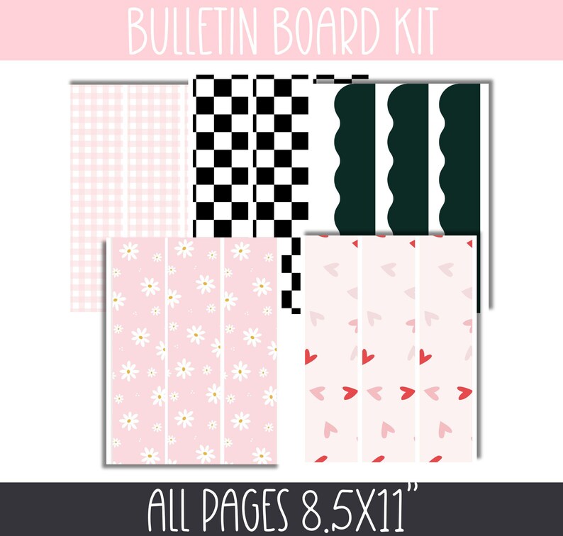 Retro Valentine Bulletin Board Kit: Classroom Decor (instant Download ...