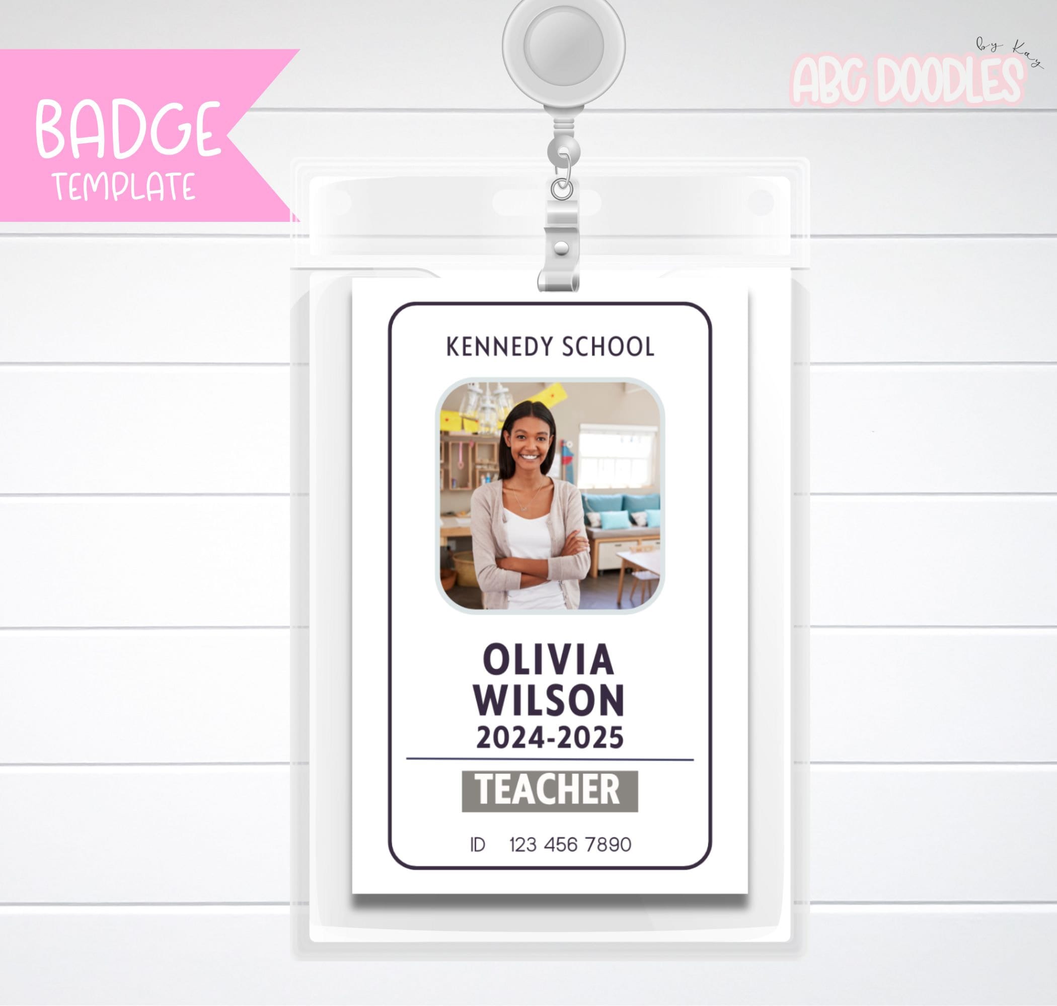 Teacher ID Card Template | Customizable Badge Template | Homeschool ...