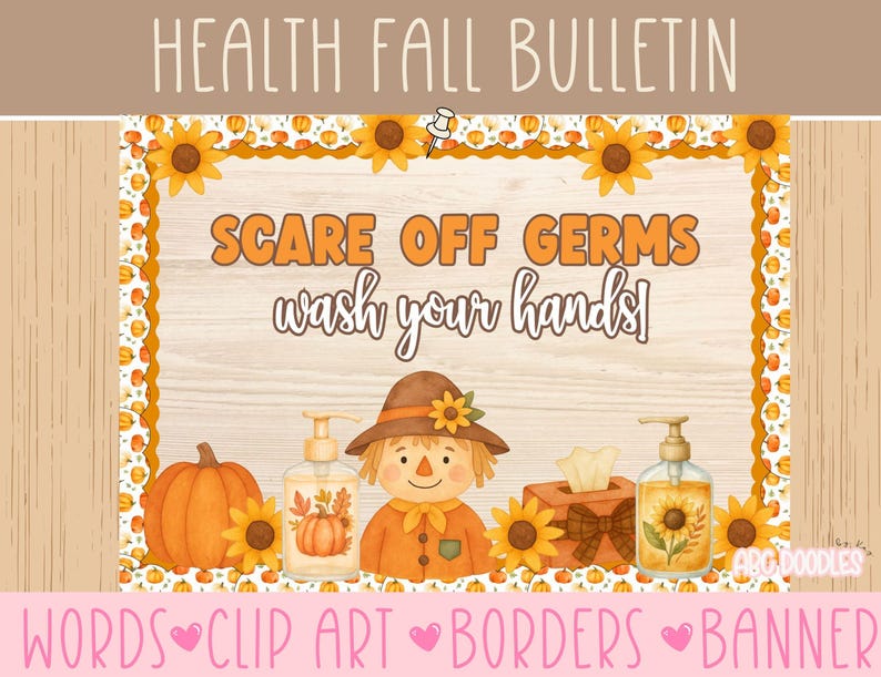 SCHOOL Nurse Fall Germs Fall Bulletin | Fall Pumpkin | Cute Ghost ...
