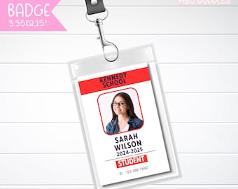 Editable Homeschool ID Badge Template: Canva Student/teacher Card (50mm ...