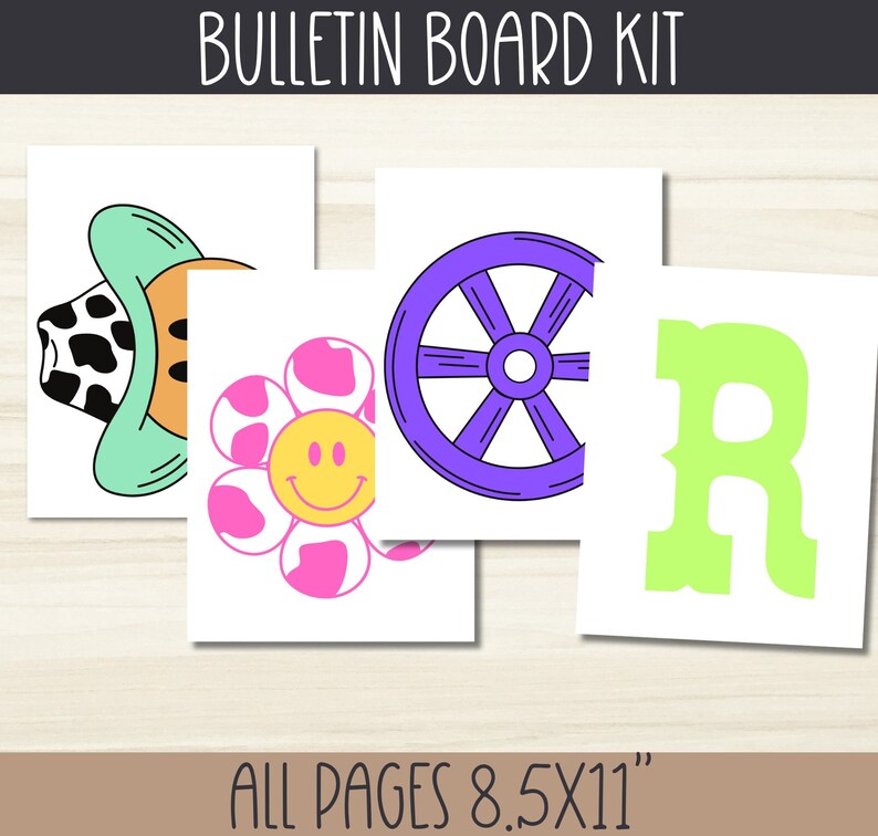 Howdy Partners Groovy Bulletin Board Kit Desert Bulletin Decor Western ...