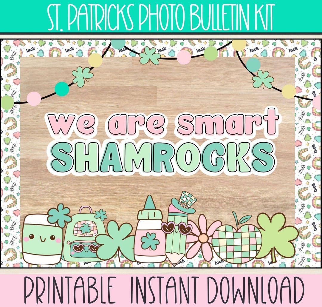 St. Patrick's Day Bulletin Board Kit | March Classroom Door Decor ...
