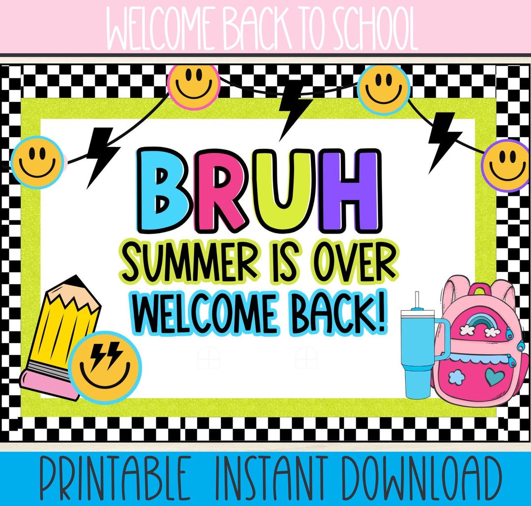 Welcome Back to School Bulletin Board Kit: Bright Classroom Decor - Etsy