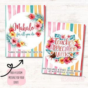 Hawaiian Luau Teacher Appreciation Itinerary & Signs Canva Template - Etsy