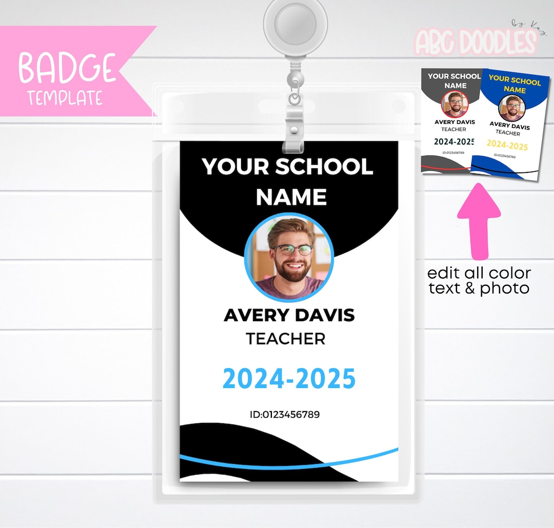 Homeschool ID Card | EDITABLE Identification Card | Student ID Badge ...