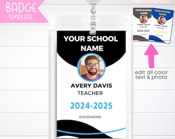 Editable Homeschool Student ID Card Template (digital Download) - Etsy