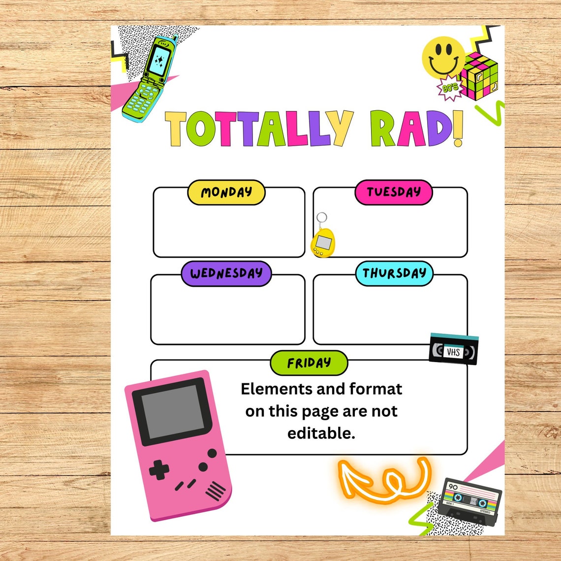 Editable 90s Theme Teacher & Staff Appreciation Itinerary Flyer | 90s ...