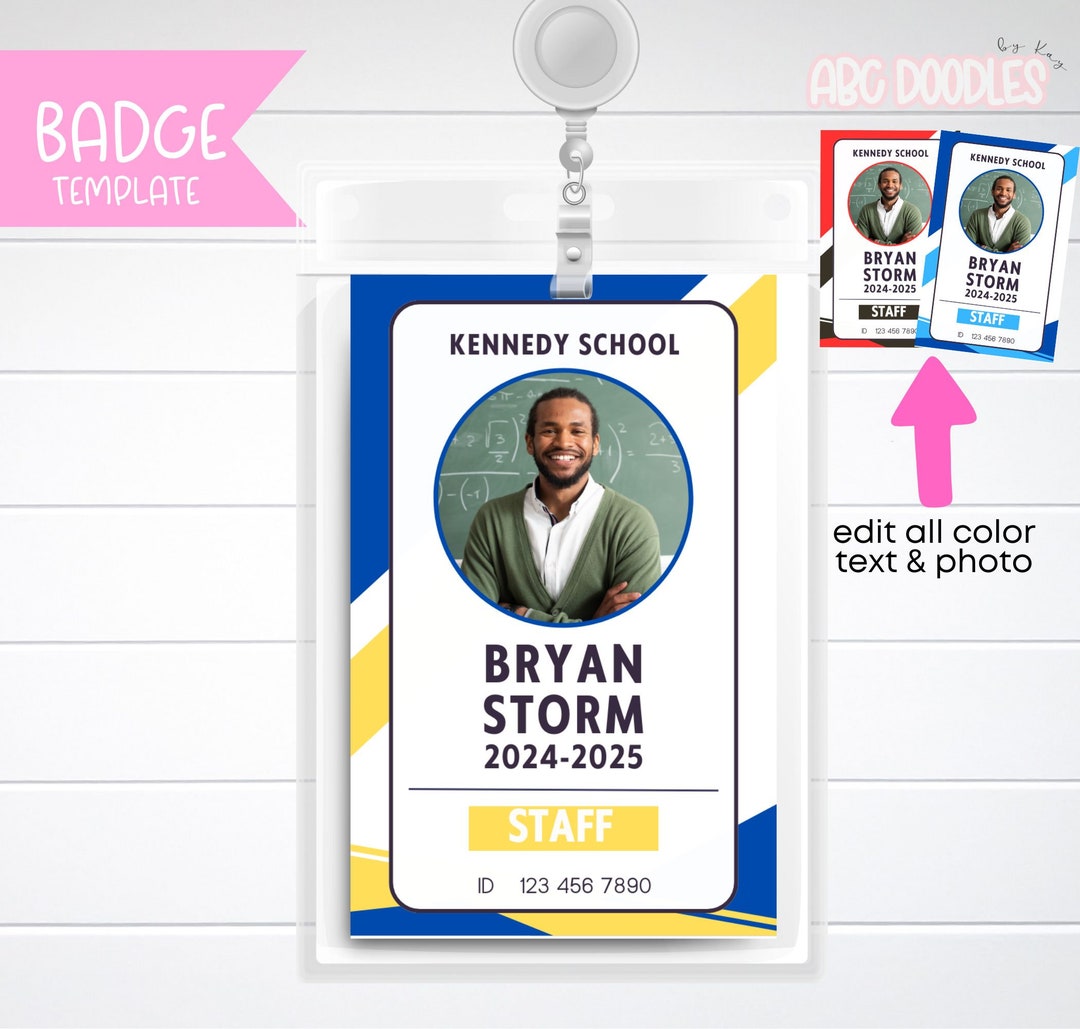 Homeschool ID Card | EDITABLE Identification Card | Student ID Badge ...