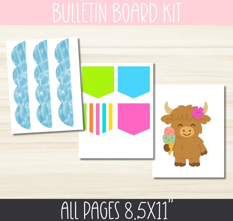 Highland Cow Summer Bulletin | School's Out for Summer | Summer ...