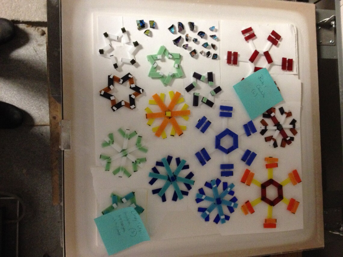 How to Make Fused Glass Snowflakes With Pattern and Directions - Part ...