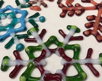 How to Make Fused Glass Snowflakes With Pattern and Directions Part One ...
