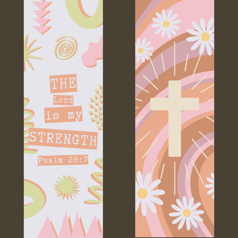 Printable Christian Bookmark for Women, Set of Ten Bible Bookmarks ...