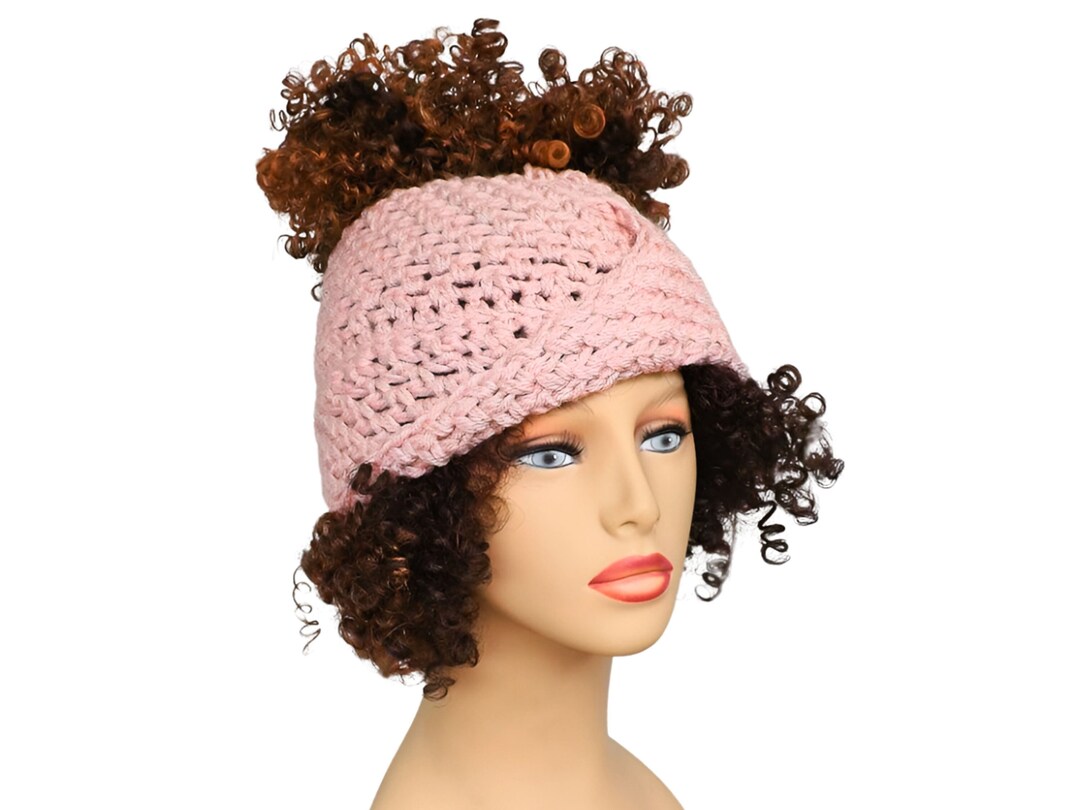 Crochet Twist Messy Bun Pattern, Möbius Dreads Hat Tutorial, Strawberry ...