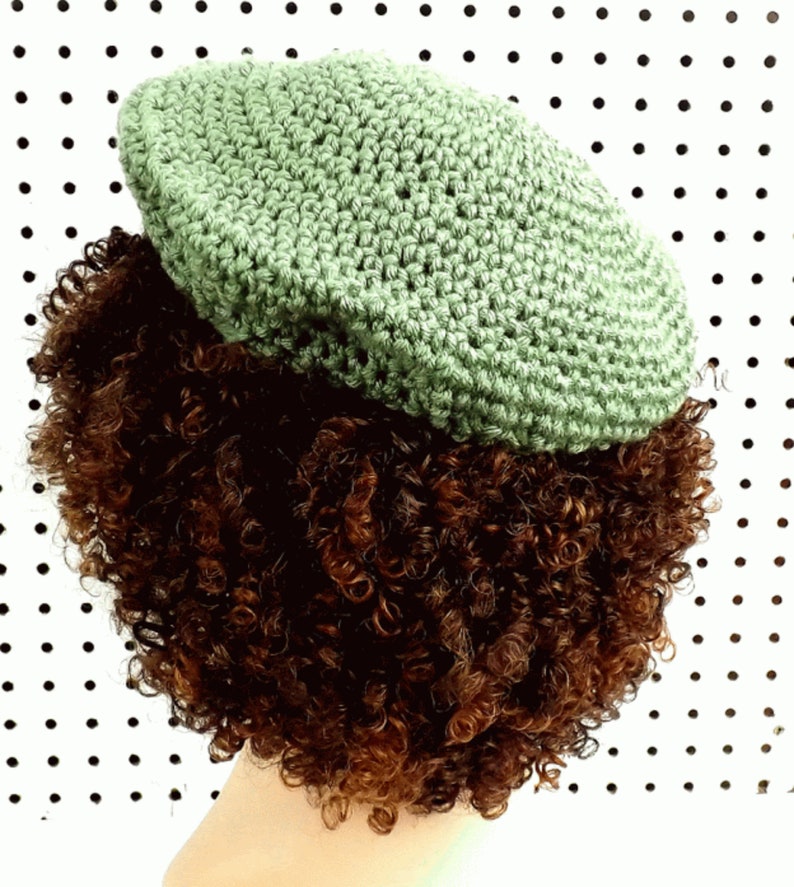 French Artist Crochet Beret Hat Pattern Easy Tutorial Step By Etsy