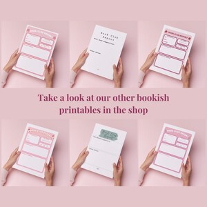 Typewriter Style Book Club Printable | Book Review Handout | Book Club ...