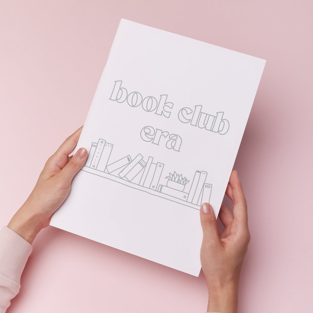 Book Club Era Coloring Sheet | Book Club Printable | Book Club Activity ...