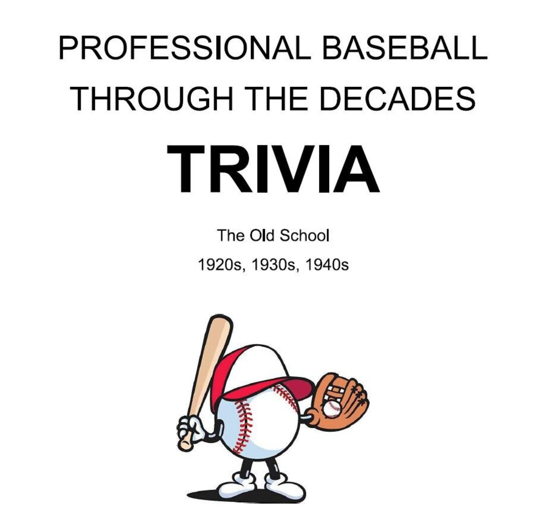Pro Baseball Trivia - Old School Pack: 1920s-1940s - Etsy
