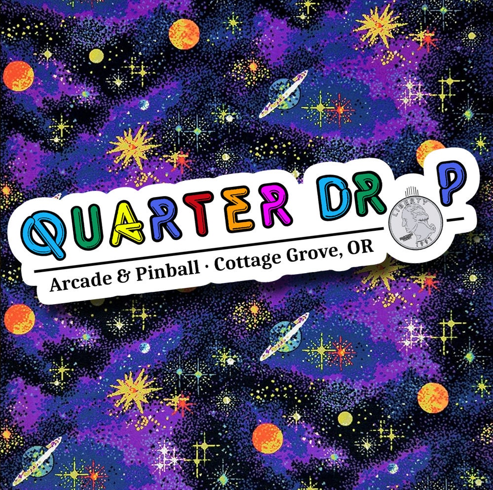 Quarter Drop Arcade Logo (x1) Premium Die Cut High Gloss Vinyl ...