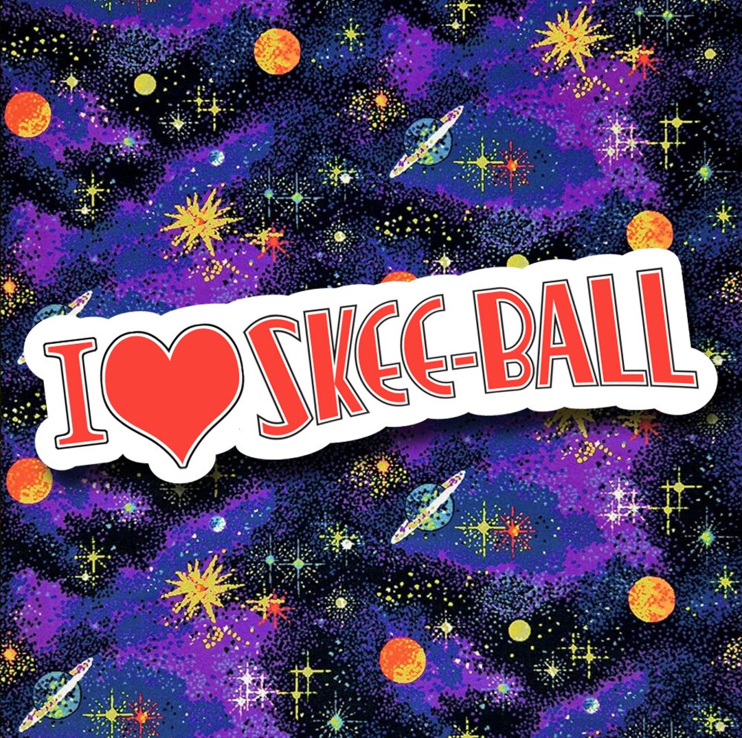 I Love Skee Ball (x1) Premium Die Cut High Gloss Vinyl Waterproof ...