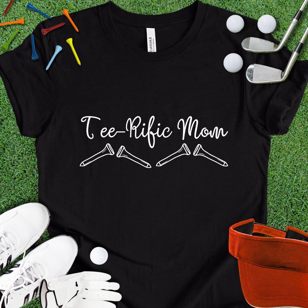 Funny Golf Tee - Tee-rific Mom Graphic T-shirt - Golf Lover Gift Mother ...