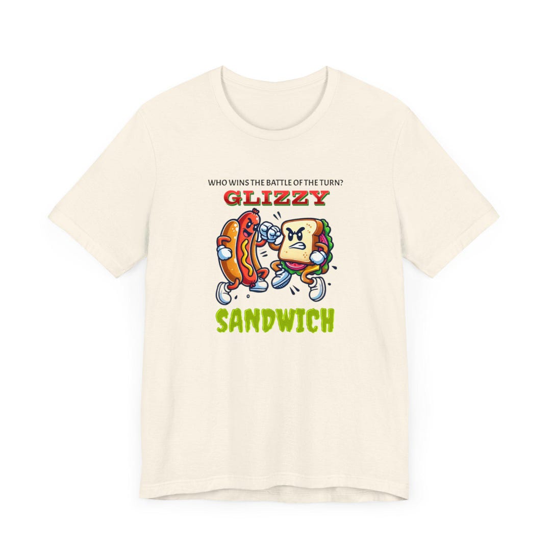 Funny Golf Shirt - Battle of the Turn Glizzy Vs Sandwich Graphic T ...