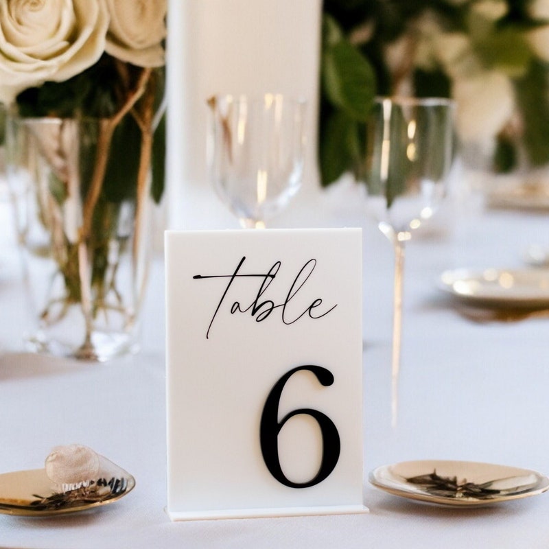 Modern Table Numbers - Etsy