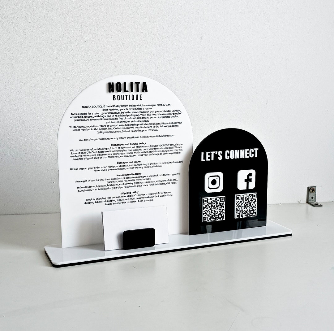 Acrylic Display Sign Business Cards Holder 2 Arches Acrylic Table Top ...