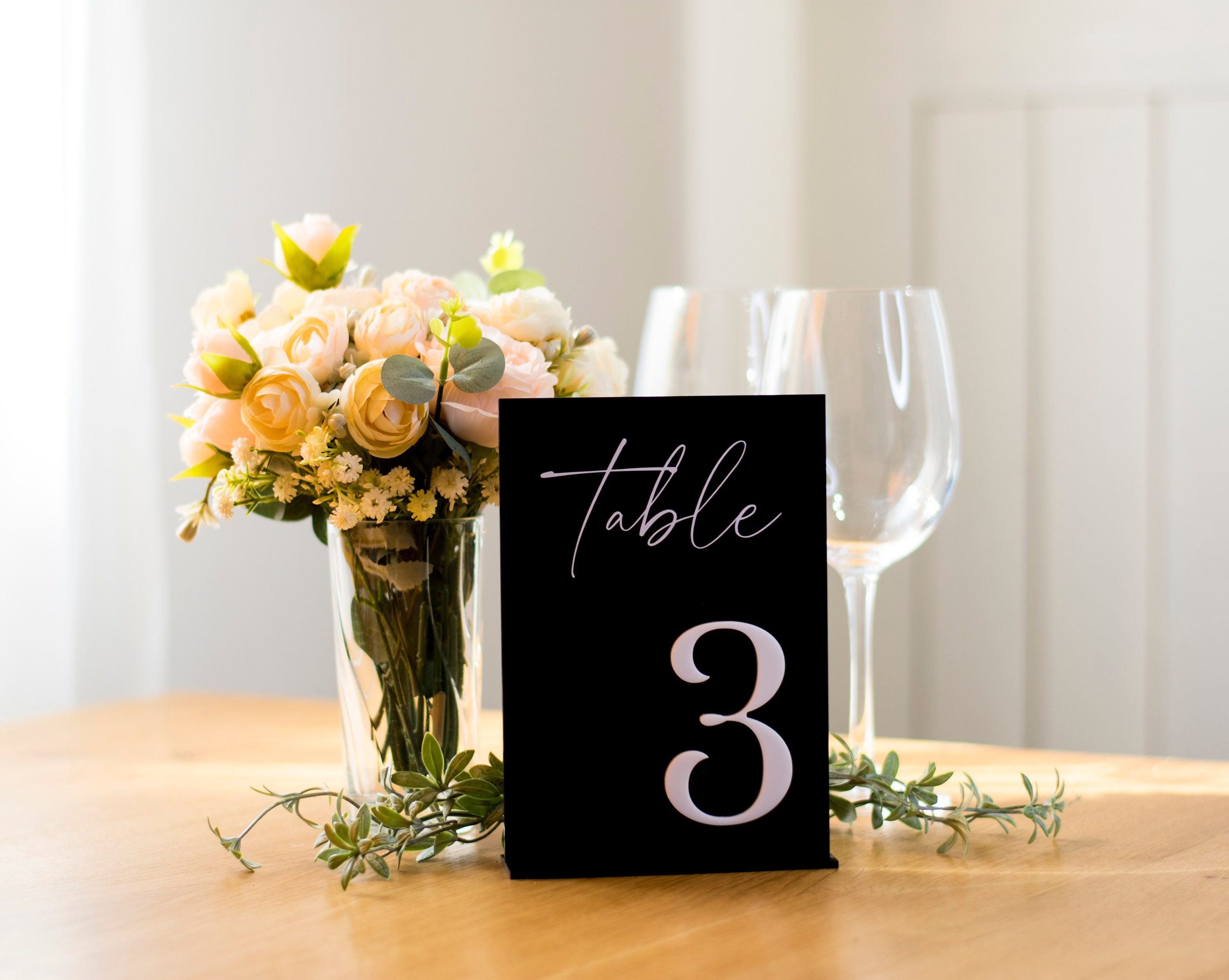 Wedding Table Numbers Acrylic Modern Arched Table Numbers for Wedding ...
